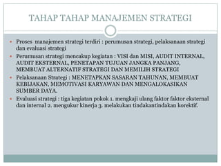 Manajemen strategis | PPTX