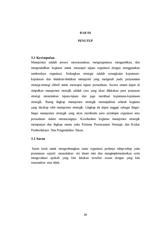 MAKALAH MANAJEMEN STRATEGIK ( UTS ) | DOCX