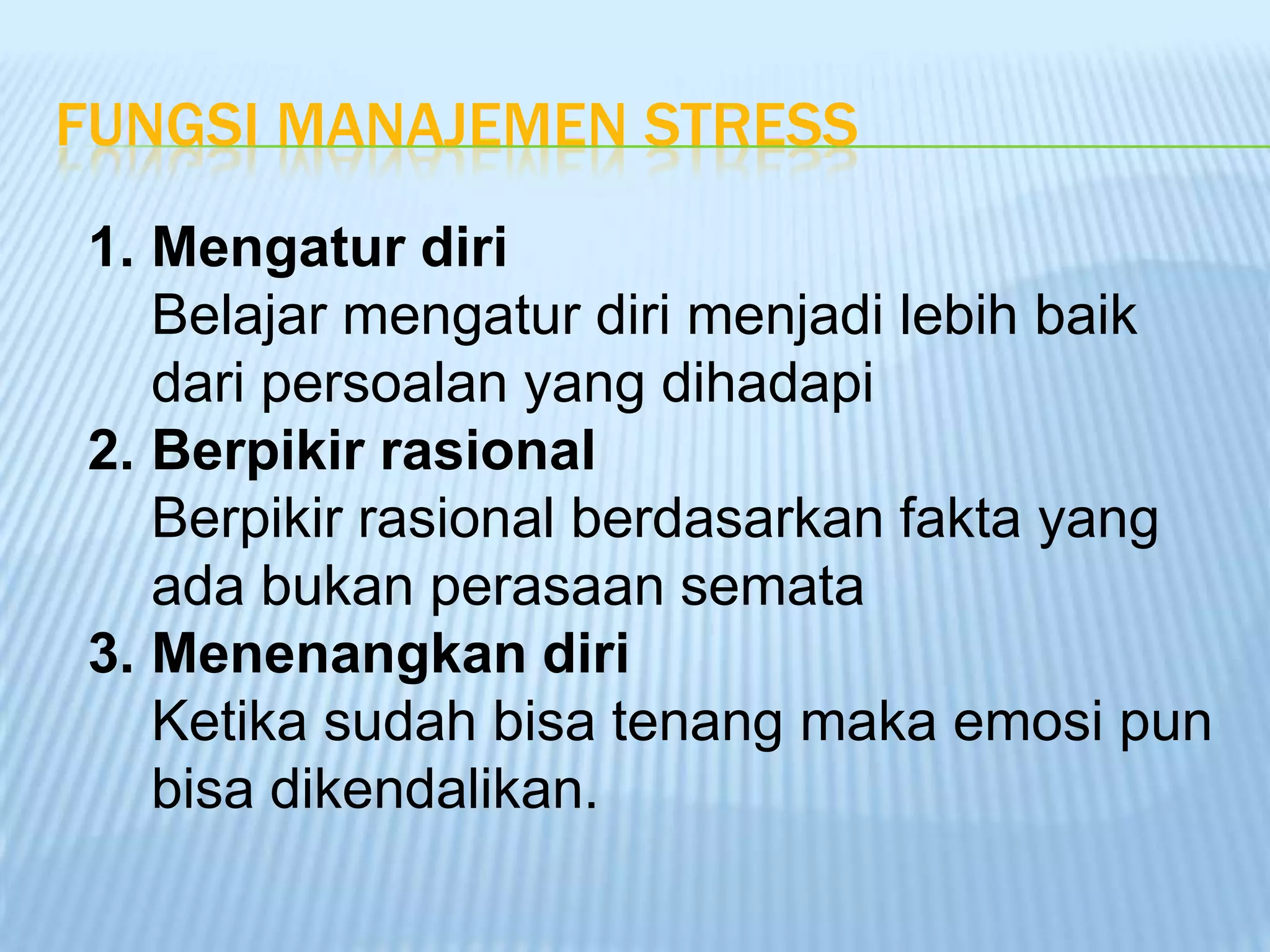 Manajemen stres | PPTX
