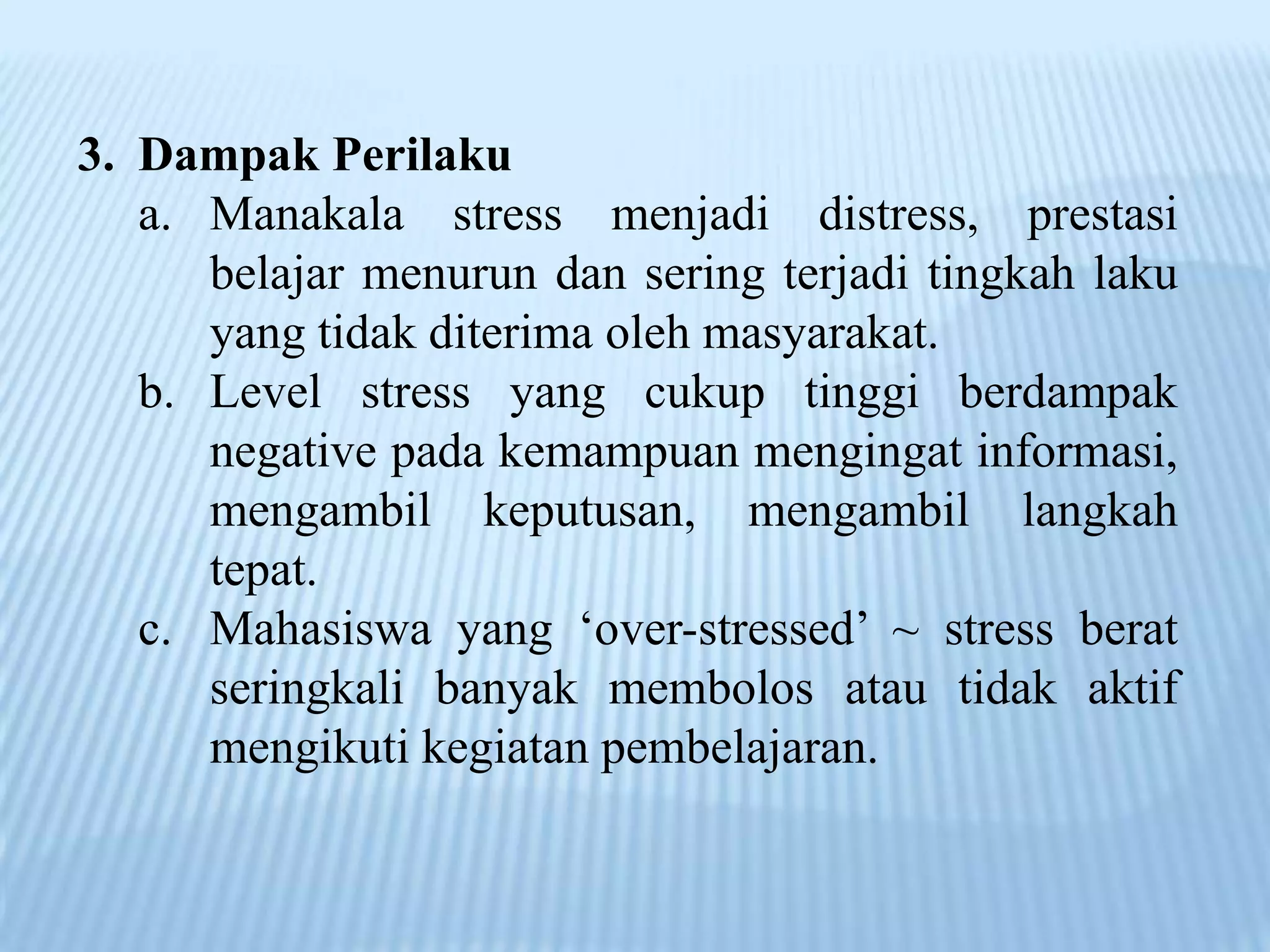 Manajemen stres | PPTX