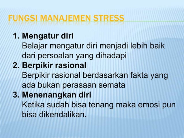 Manajemen stres | PPTX