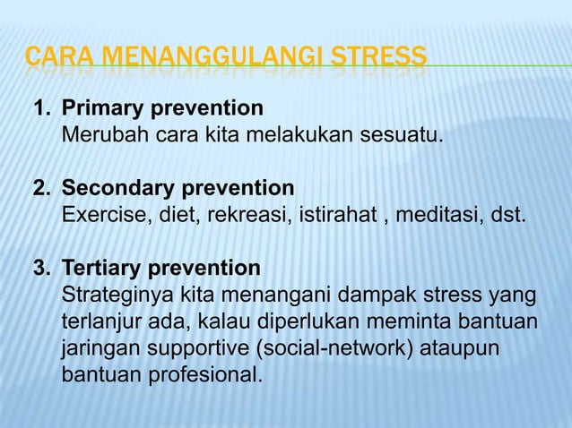 Manajemen stres | PPTX