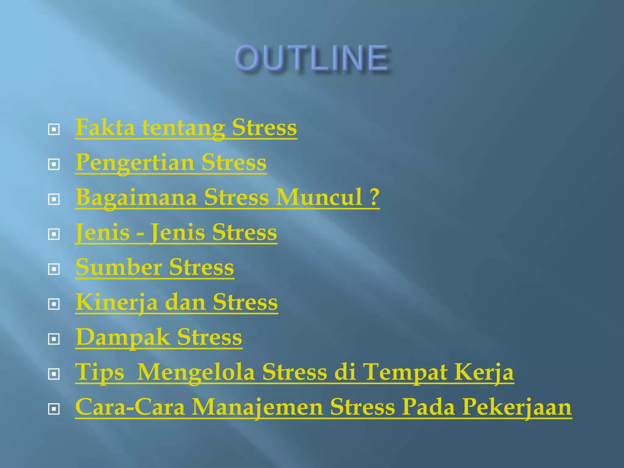 Manajemen Stress | PPTX