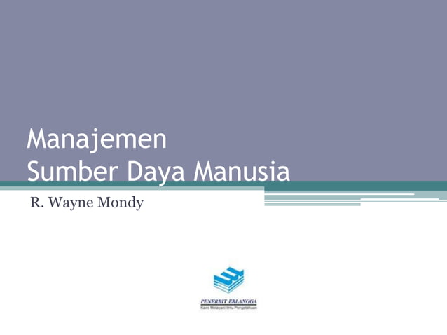 Manajemen sumber daya manusia | PPT