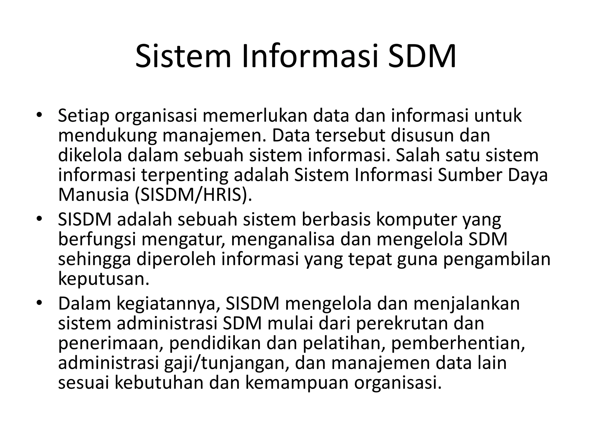Materi Kuliah Manajemen Sumber Daya Manusia (MSDM) | PPTX
