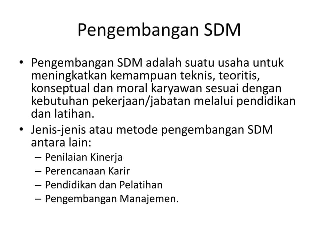Materi Kuliah Manajemen Sumber Daya Manusia (MSDM) | PPTX