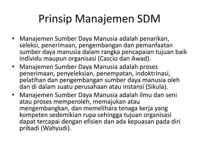 Materi Kuliah Manajemen Sumber Daya Manusia (MSDM) | PPTX