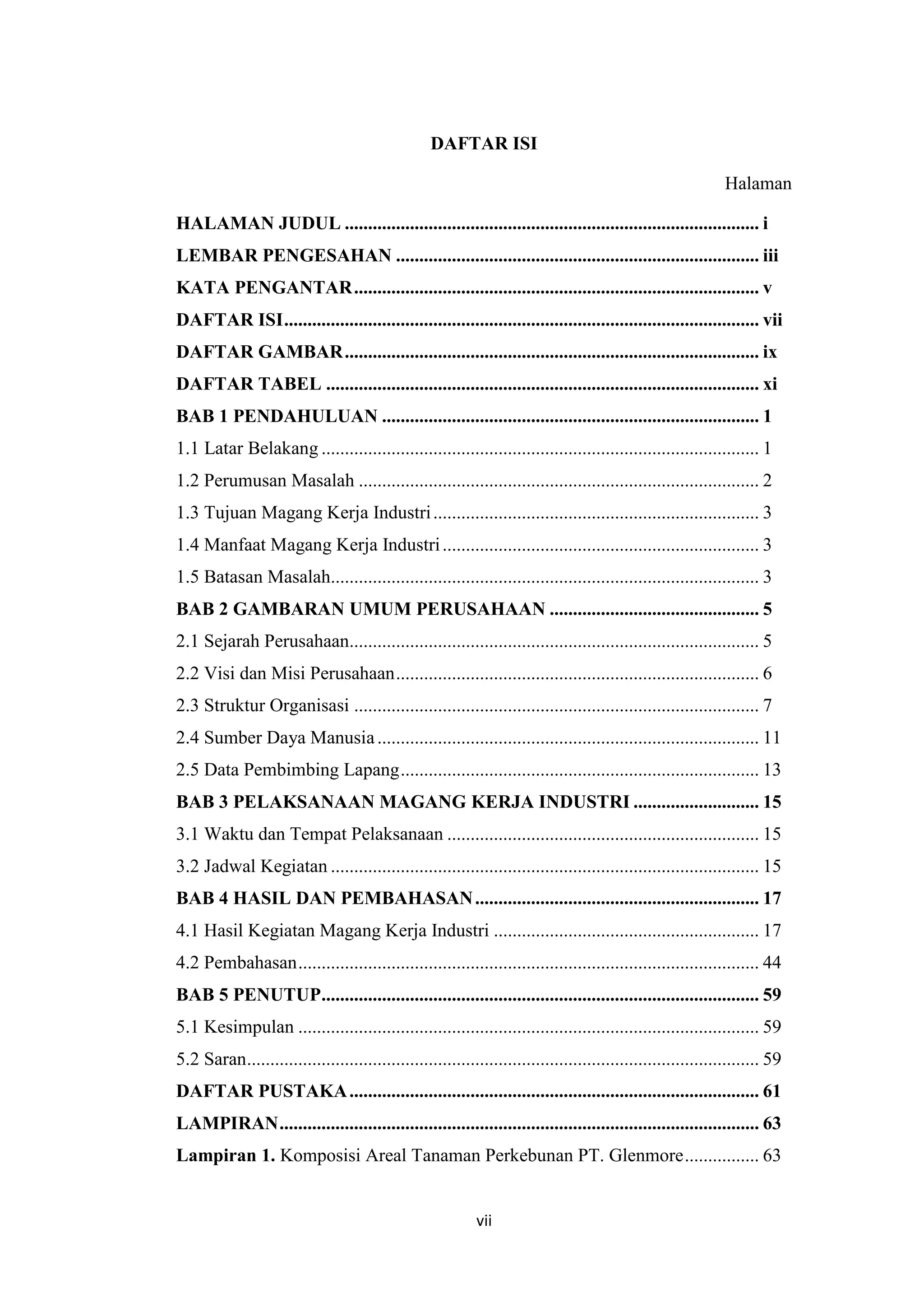 Contoh Laporan Magang Kerja Industri Tentang Manajemen Sumber Daya ...