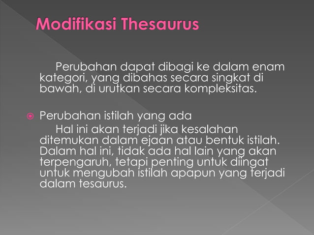 Manajemen tesaurus | PPT