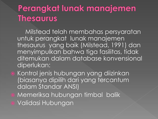 Manajemen tesaurus | PPT