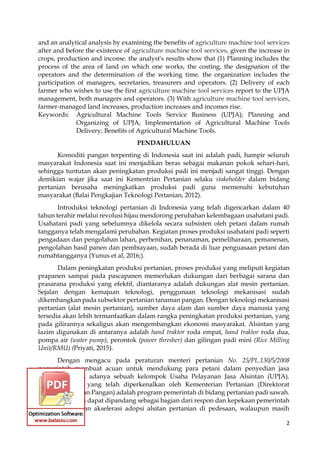 Manajemen usaha pelayanan jasa alat mesin | PDF