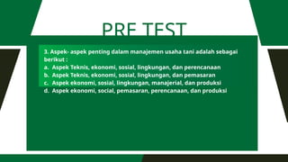 Manajemen usaha tani brigade pangan pertanian | PPTX