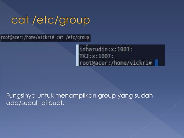 Manajemen user dan group | PPTX