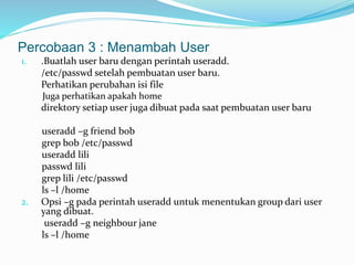 Manajemen user dan group | PPT