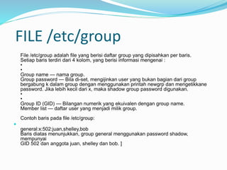 Manajemen user dan group | PPT