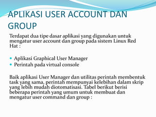 Manajemen user dan group | PPT