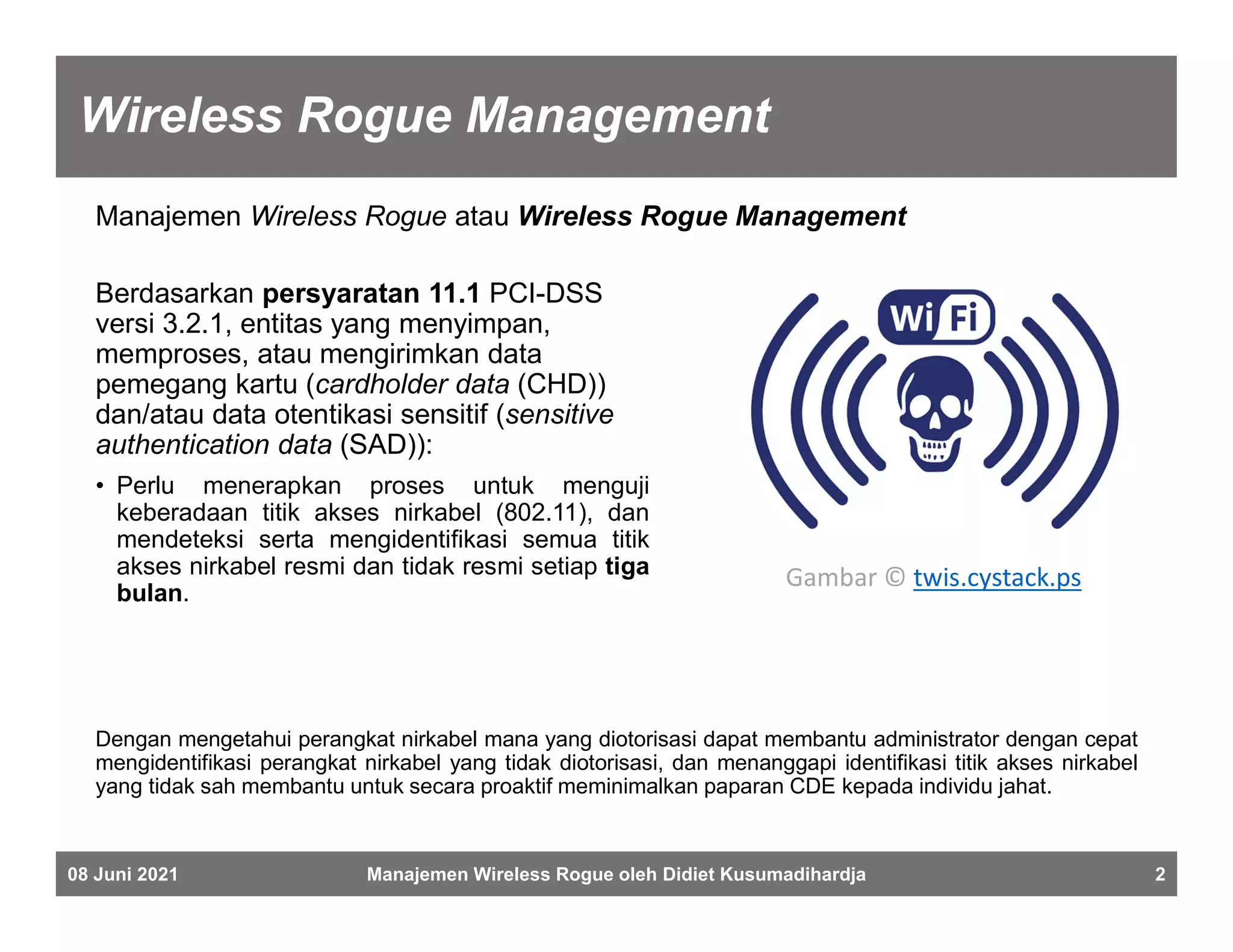Manajemen wireless rogue | PDF