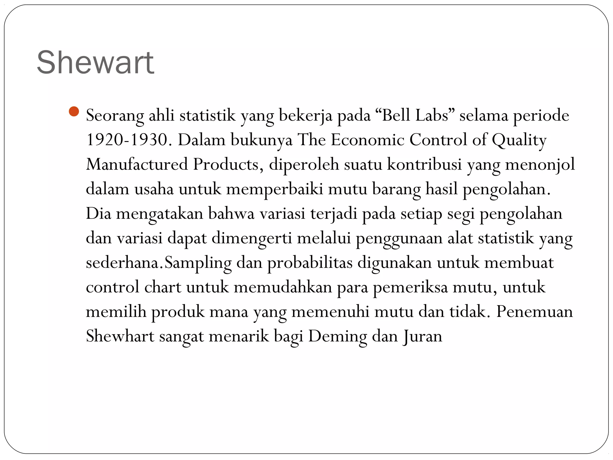 Sejarah Perkembangan Manajemen Mutu | PPT