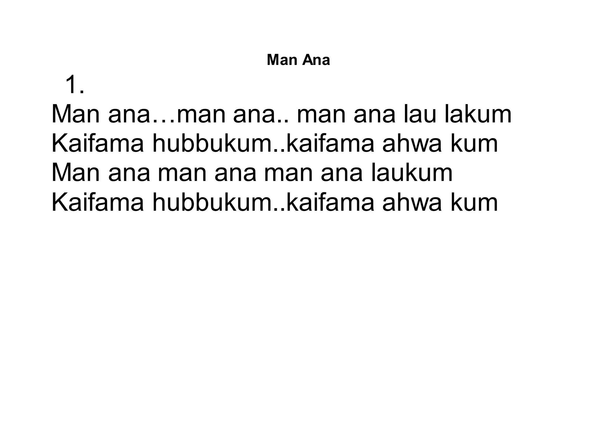 Man ana | DOCX
