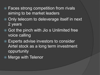 Telecom Market JIO and Airtel | PPTX