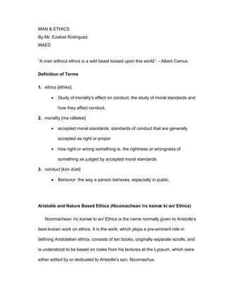 Man and ethics | DOCX