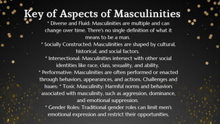 MAN AND MASCULINITIES about gender and sensitivity | PPT
