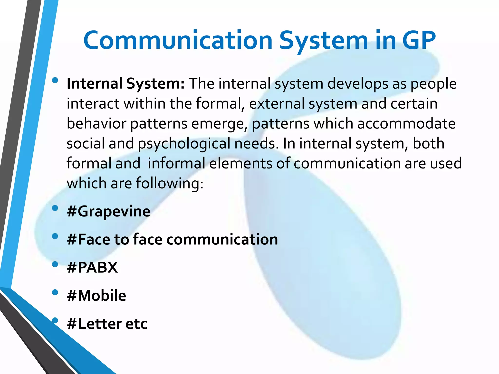 Internal & external communication systems of Grameenphone LTD. | PPTX