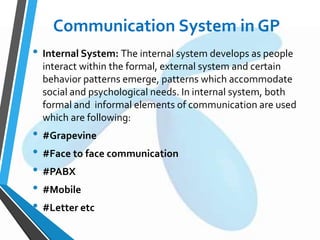 Internal & external communication systems of Grameenphone LTD. | PPTX