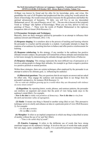 Persuasive Techniques in Imam Al-Baqir's (a.s.) Speeches | PDF