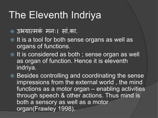 Manas the ayurvedic and modern concept of human mind | PPTX