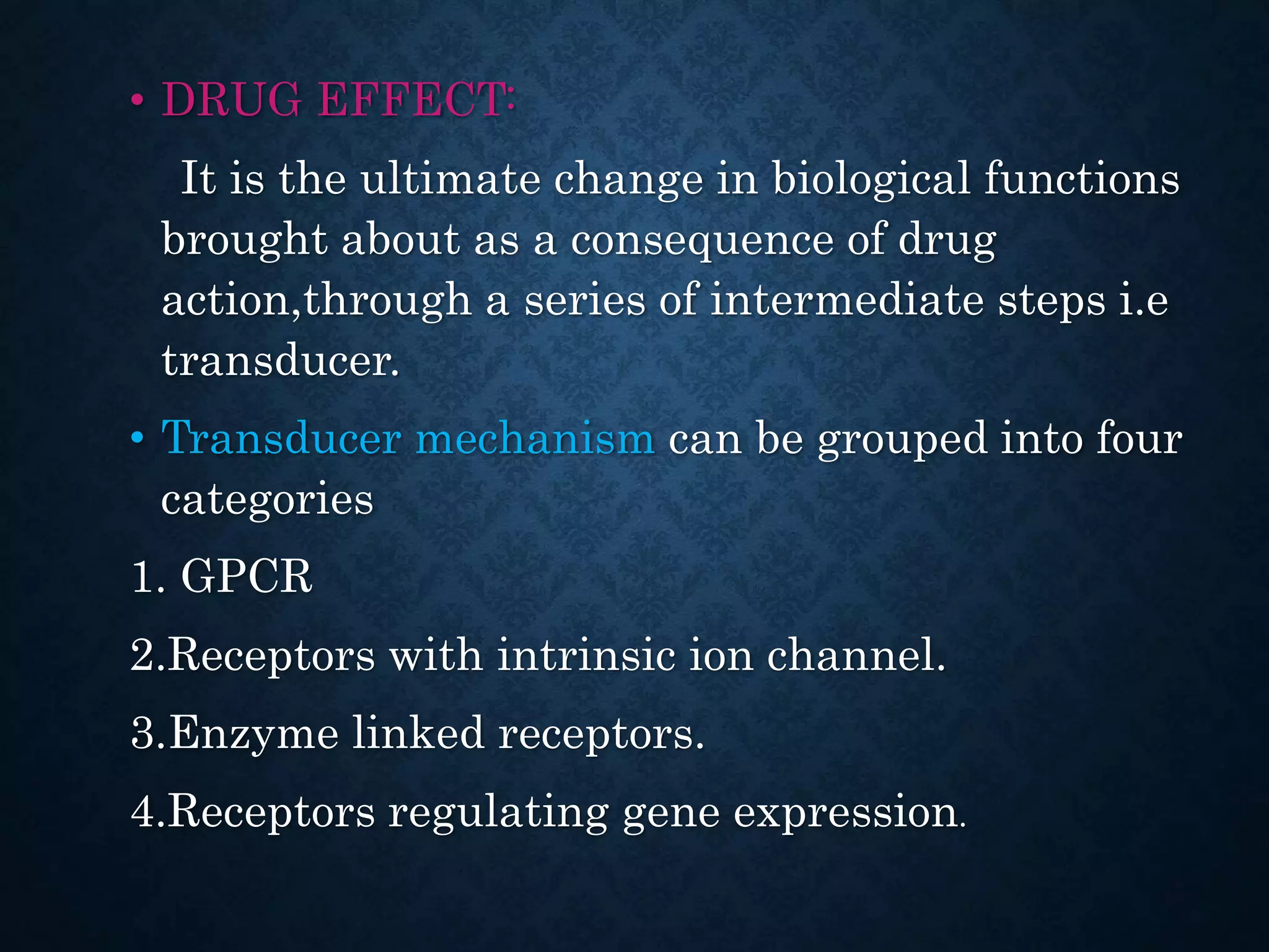 MECHANISM OF ACTION OF DRUGS | PPTX