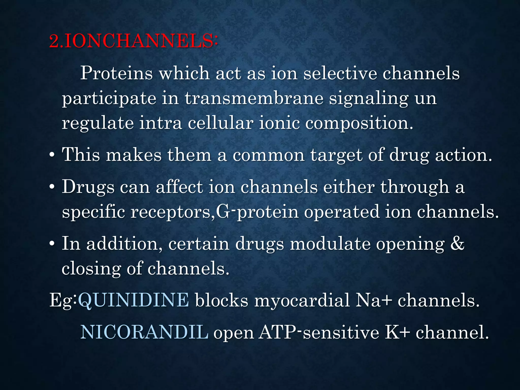 MECHANISM OF ACTION OF DRUGS | PPTX