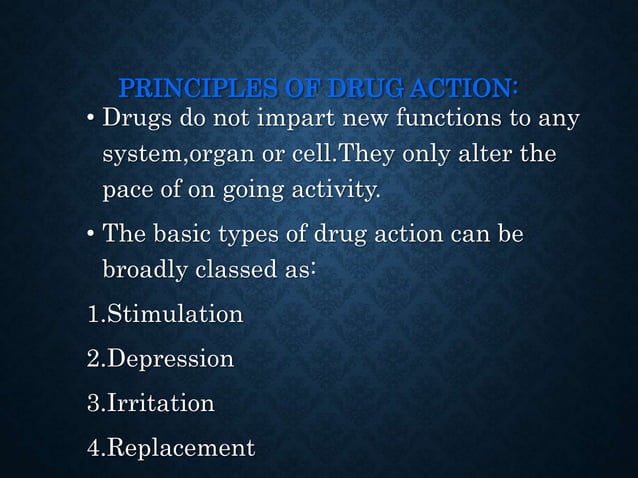 MECHANISM OF ACTION OF DRUGS | PPTX | Chemistry | Science