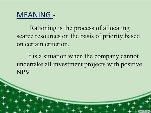 Capital rationing - Meaning, Types and Problems of Project Selection ...