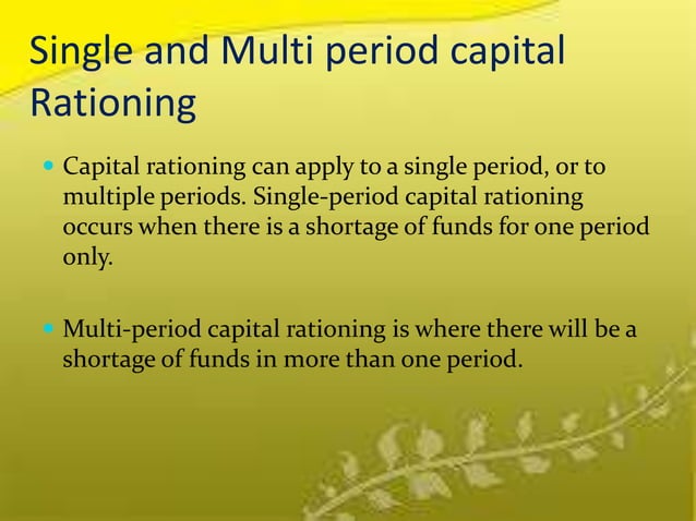 Capital rationing - Meaning, Types and Problems of Project Selection ...