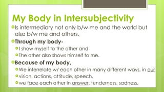 Ontroduction to the Philosophy of the Human PersonMan As Embodied ...