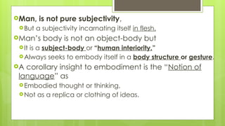 Ontroduction to the Philosophy of the Human PersonMan As Embodied ...