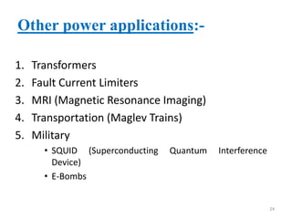 SUPERCONDUCTIVITY IN ELECTRIC POWER SECTOR | PPTX