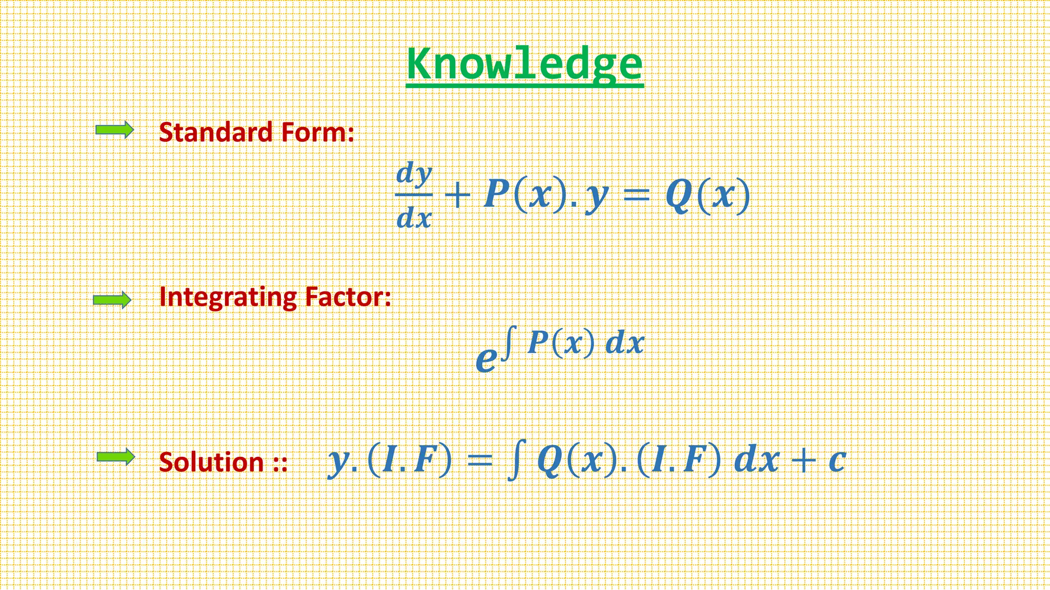 first order linear differential equation | PPTX