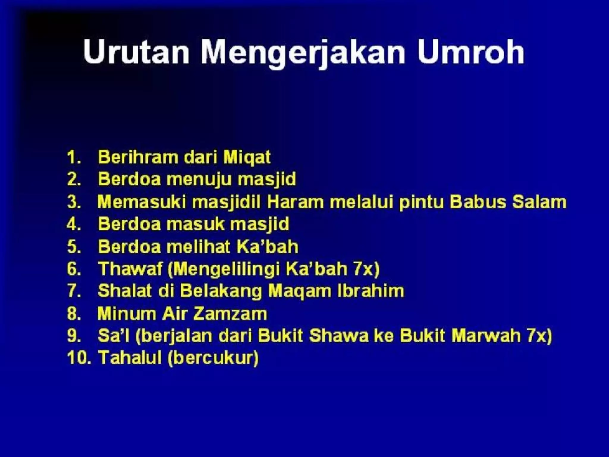 Manasik Umroh Presentation | PPT
