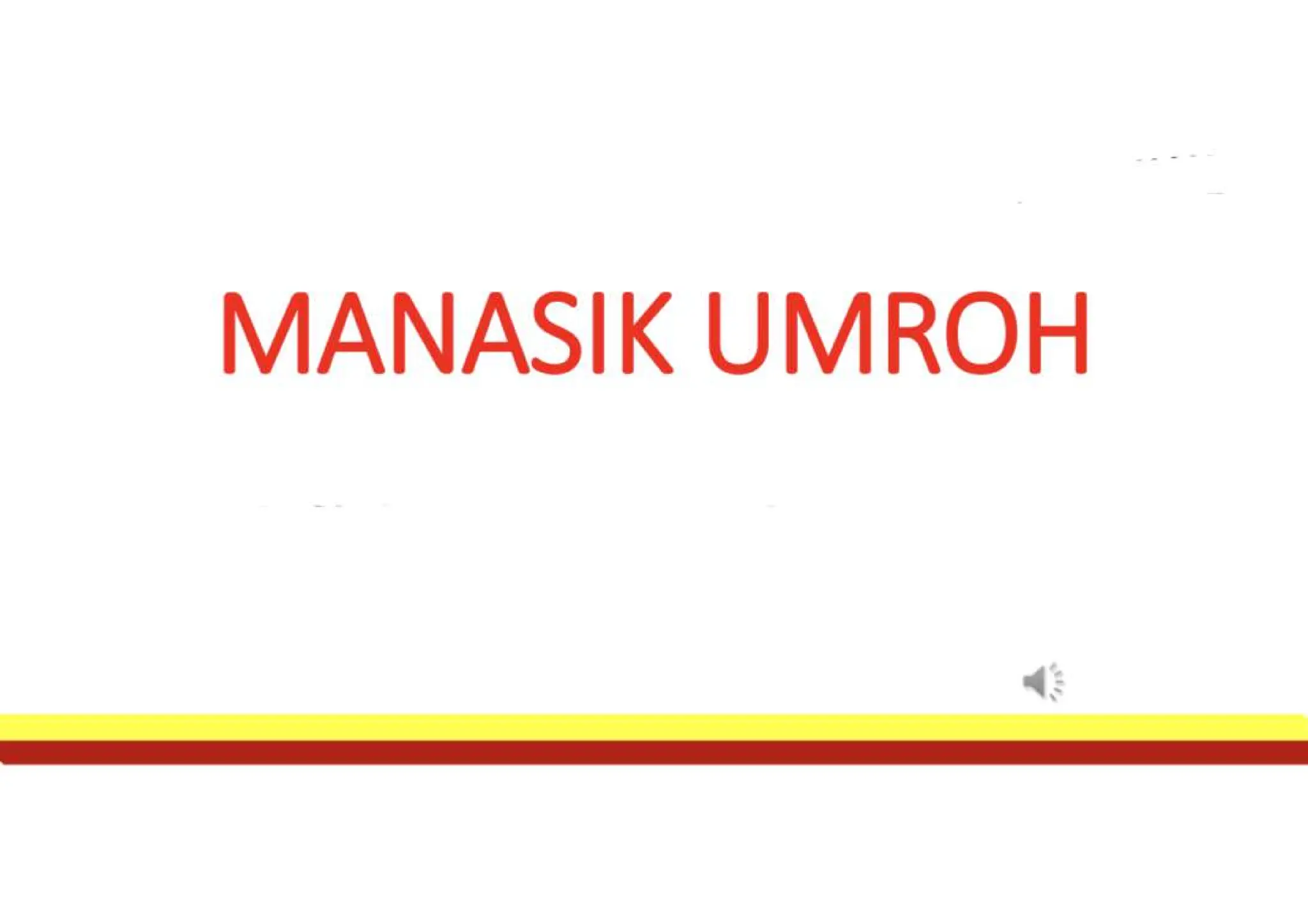 Manasik dan tata cara Umroh sesuai sunnah | PDF