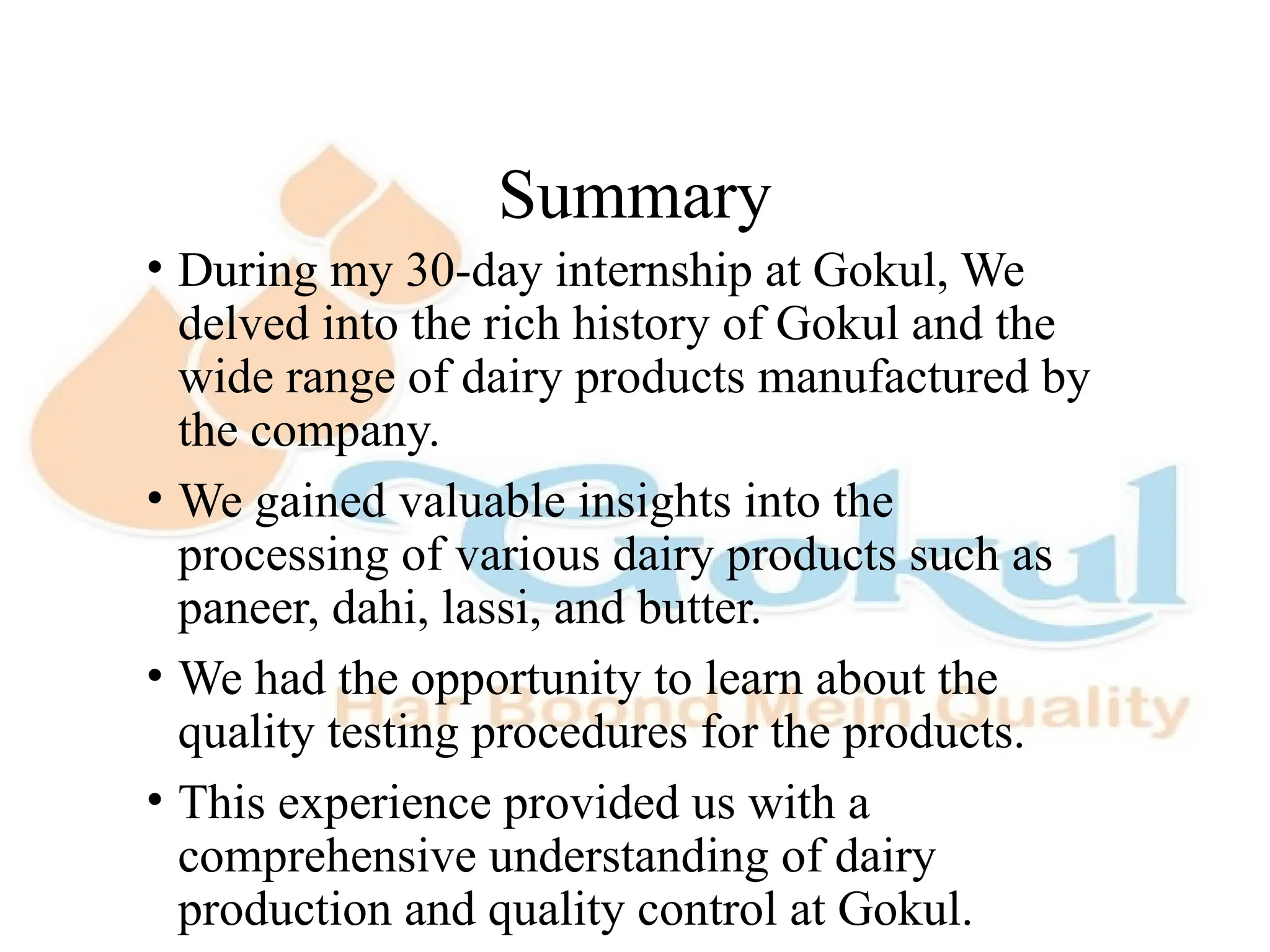 Industrial Training Report on Gokul Dairy: An Insight into Milk Processing, Product ...