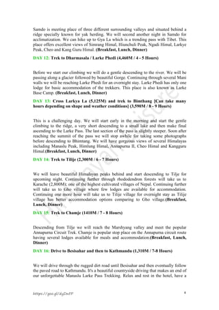 Manaslu circuit trek | PDF