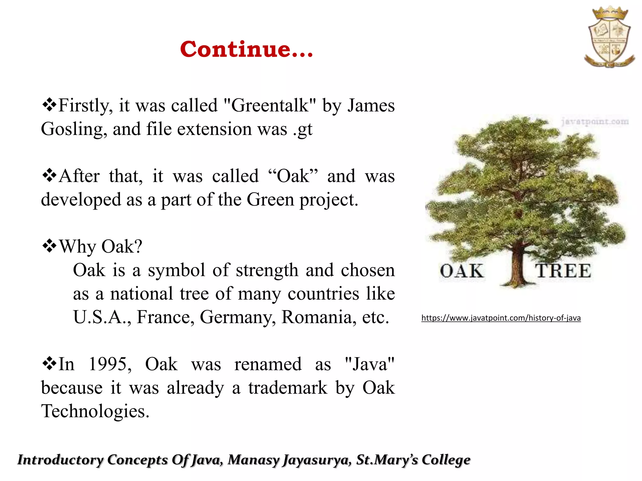 INTRODUCTORY CONCEPTS OF JAVA | PPTX