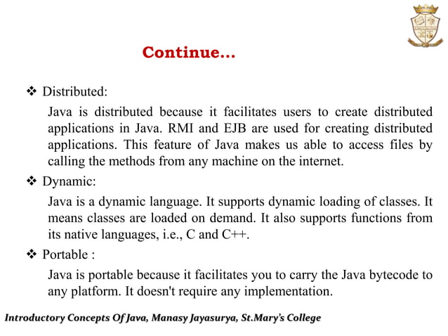 INTRODUCTORY CONCEPTS OF JAVA | PPT