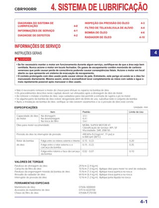 Manaul de serviço cbr900 rr fireblade (~1999) lubrific | PDF