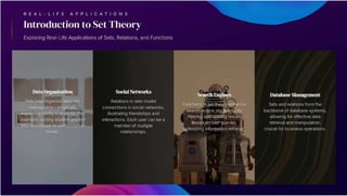 Real Life Application of Set theory, Relations and Functions | PPT