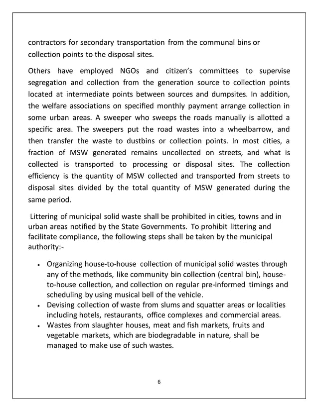 Identifying waste Preparation and collection | PDF