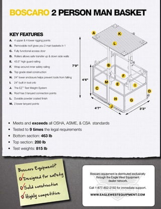 2 Person Man Basket Brochure - Eagle West Equipment | PDF
