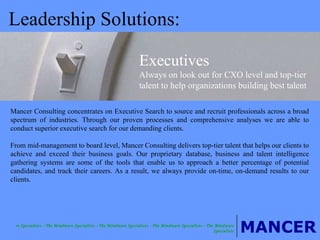 Mancer consulting services | PPT | Management Consulting Industry ...